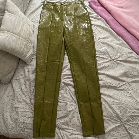 Nasty Gal | Pants & Jumpsuits | New Nastygal Croc Faux Leather Pants ...